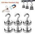 10PCS Strong Magnet Hooks Multi-Purpose Storage Hooks Home Kitchen Bar ...