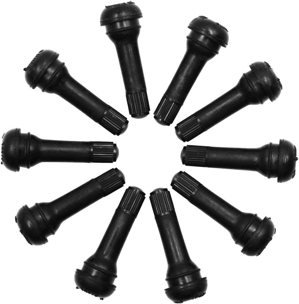 10PCS TR414 Tire Rubber Valve Stem Snap in Valve Stems Caps Black for ...