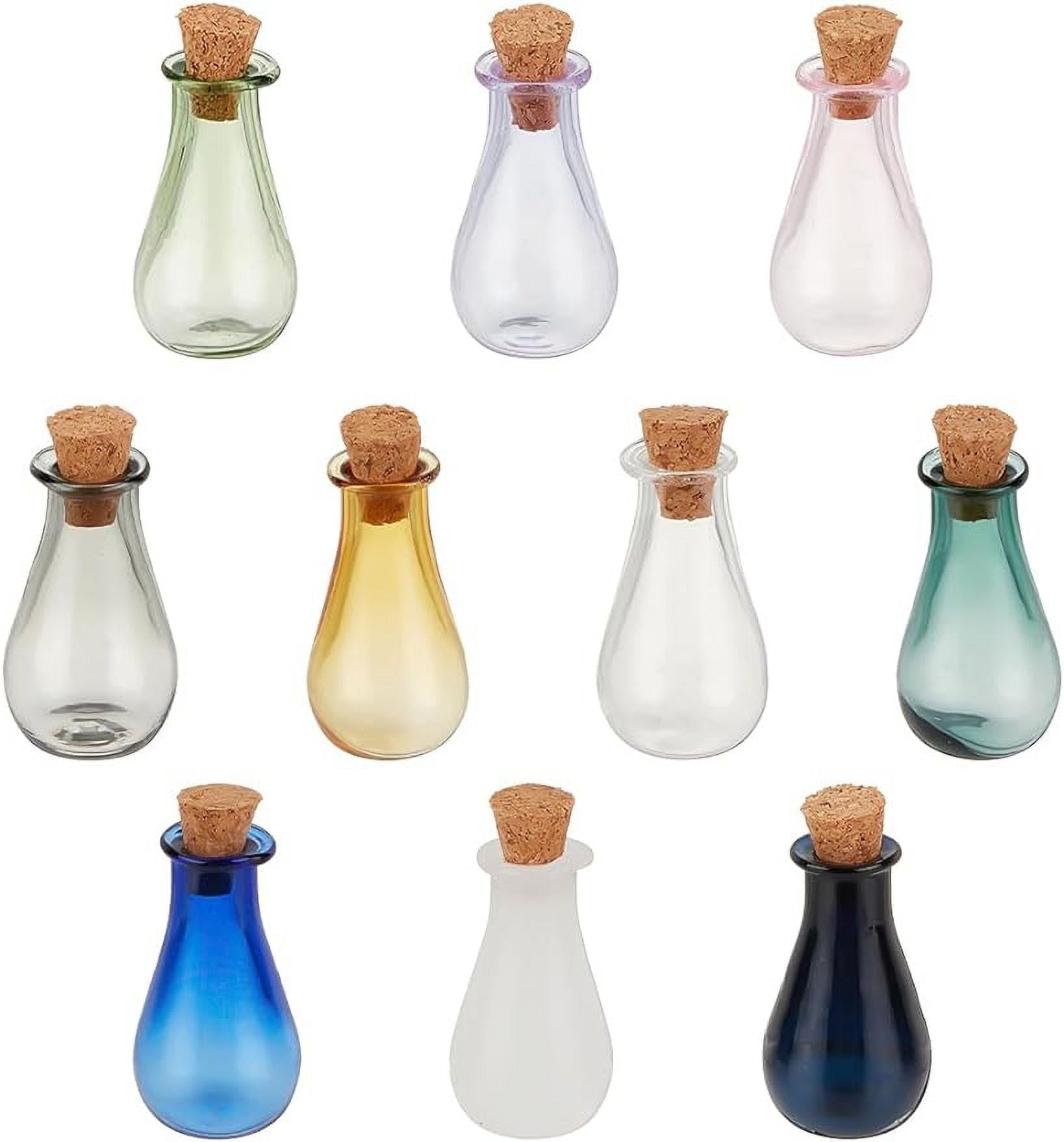 10PCS Tiny Spell Jars Glass Mini Potion Bottles Empty Wishing Bottle ...