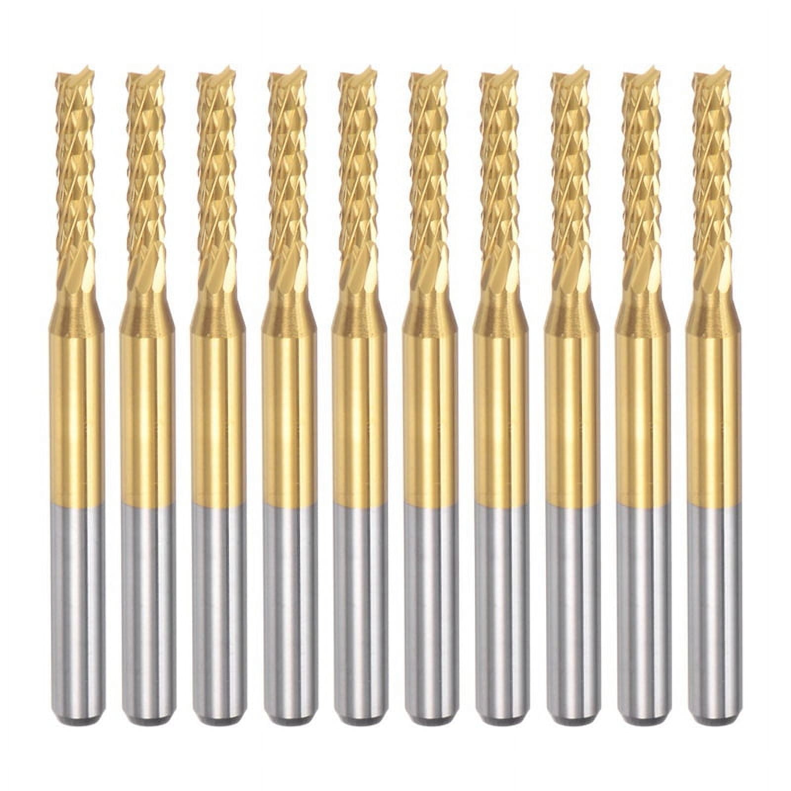10PCS Titanium Coat Carbide End Mill Engraving Milling Cutter CNC ...