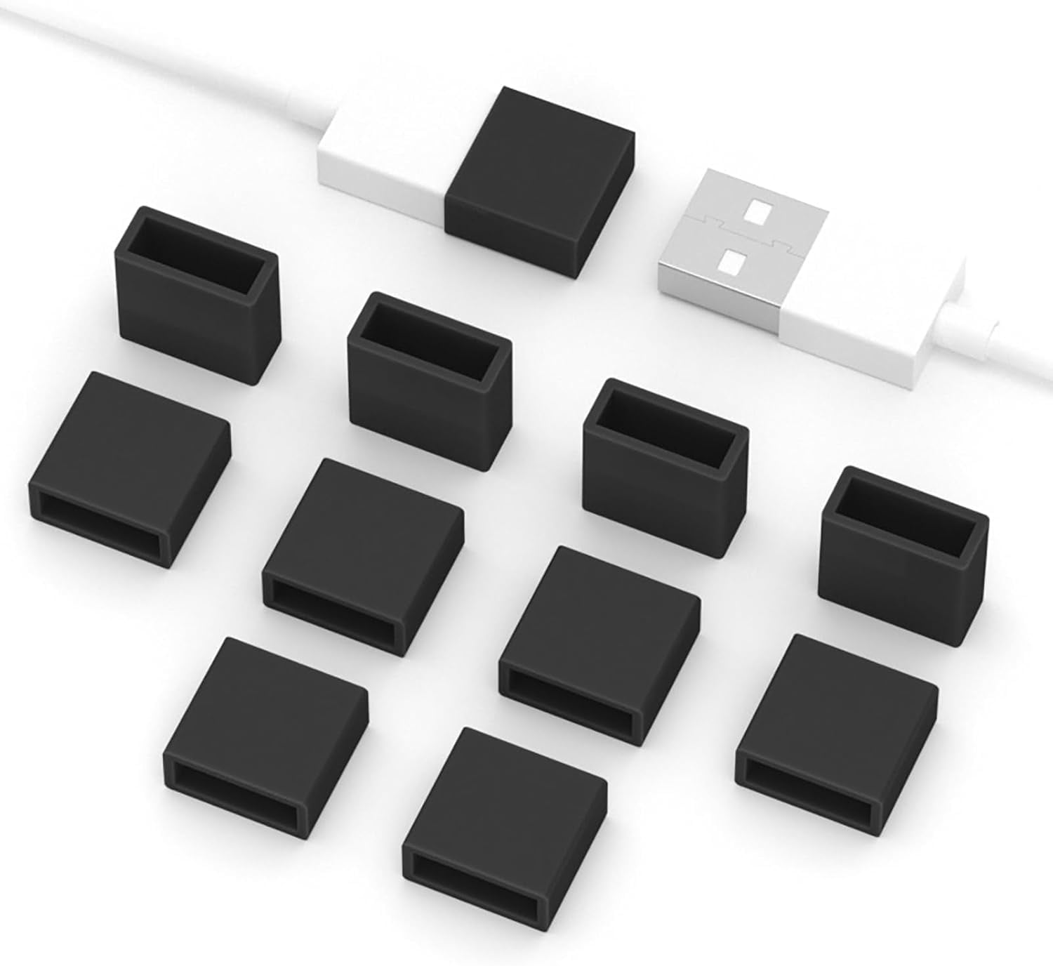 10PCS USB Port Protective Cover,USB A Male Anti Dust Plug Stopper Cap ...