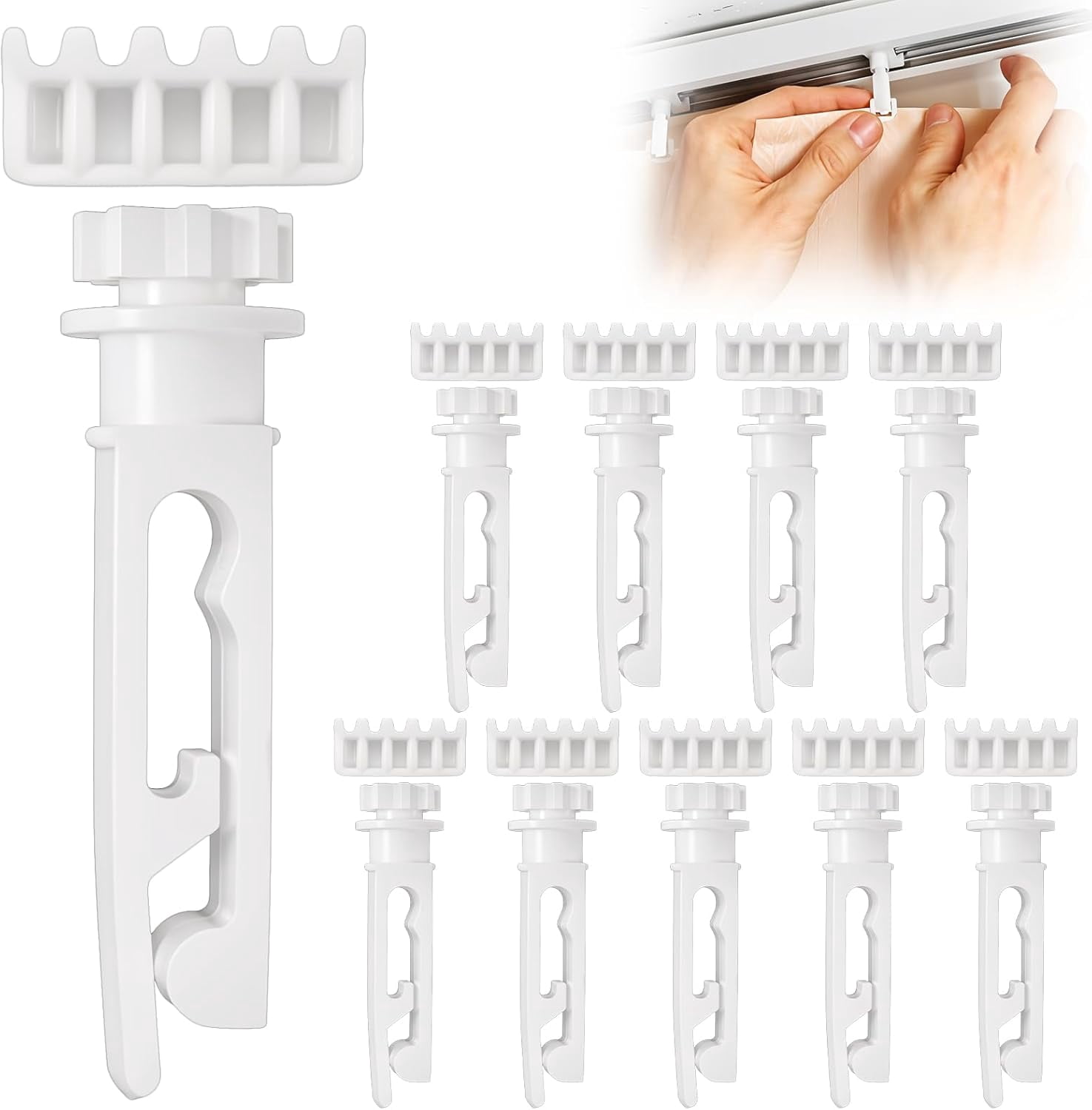 10PCS Vertical Blinds Replacement Parts - White Plastic Wand Rollers ...