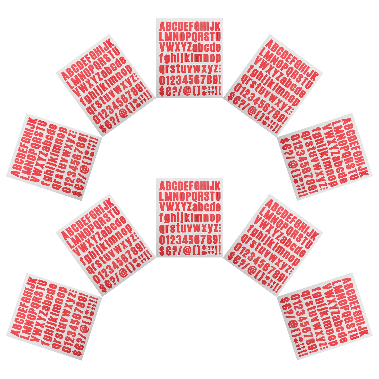 10PCS Vinyl Letter Stickers Self Adhesive Alphabet Numbers Stickers ...