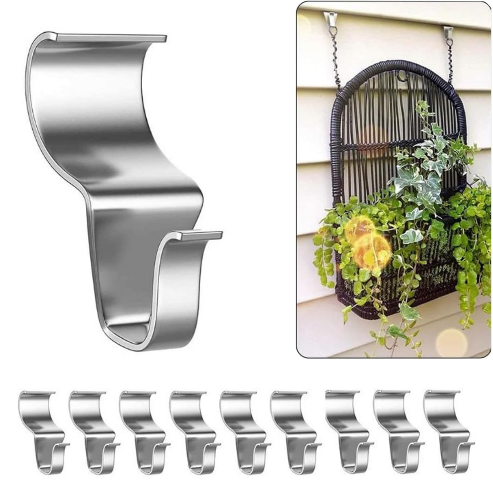10PCS Vinyl Siding Hooks for Hanging Outdoor, Heavy Duty Stainless ...