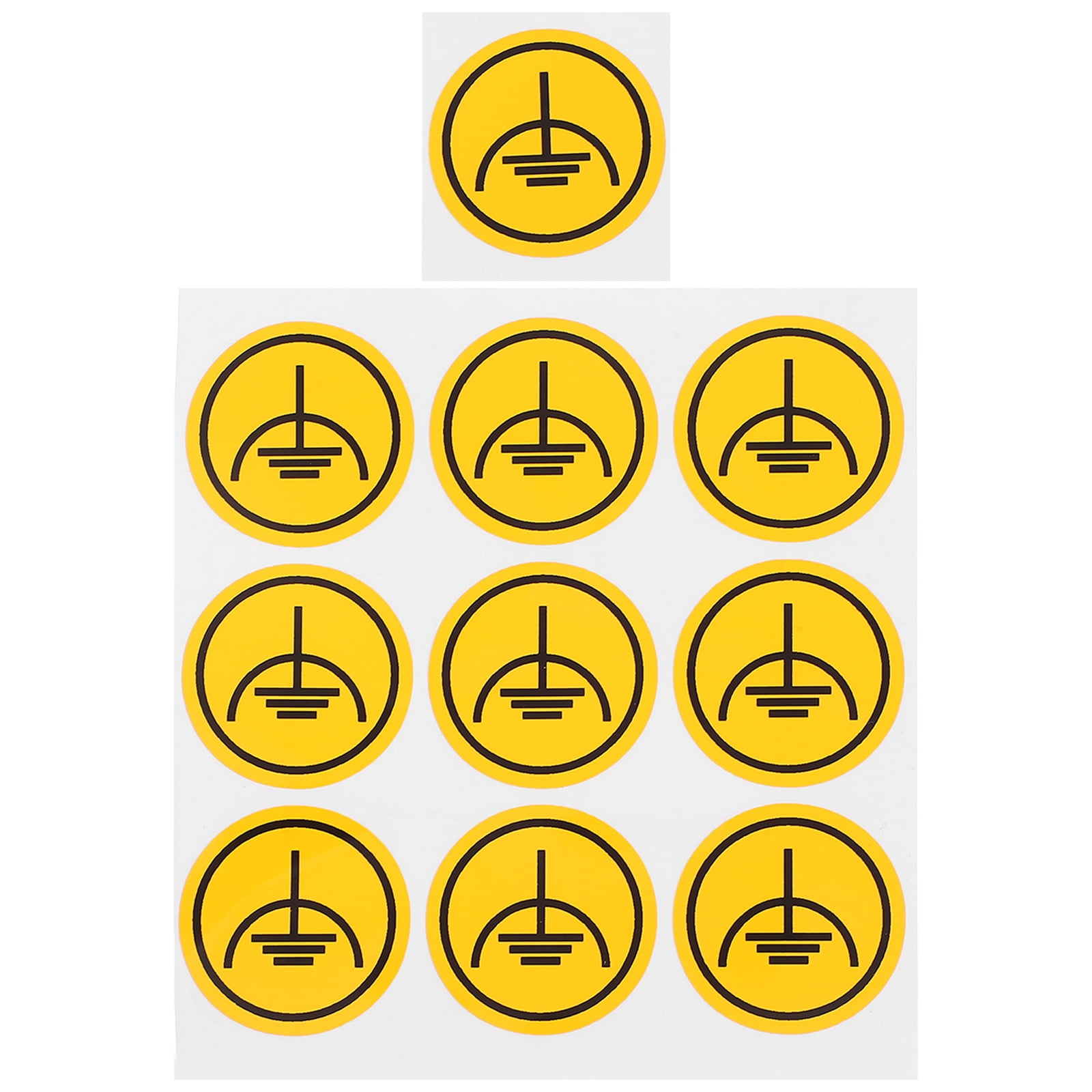 Yellow Warning Stickers for Electrical Equipment Safety 10PCS ...