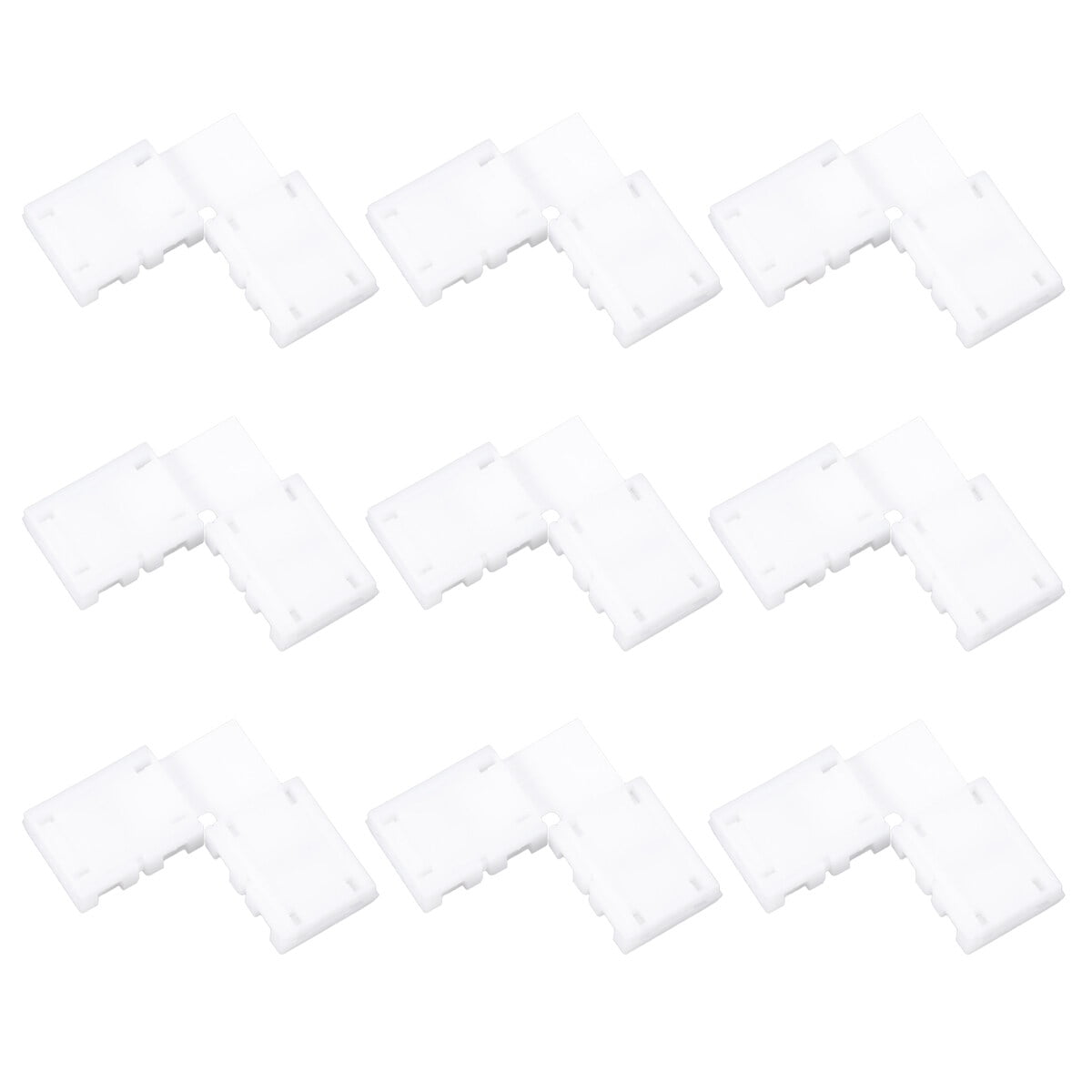10PCS White LED Light Strip Corner Connectors Single Color Angle ...