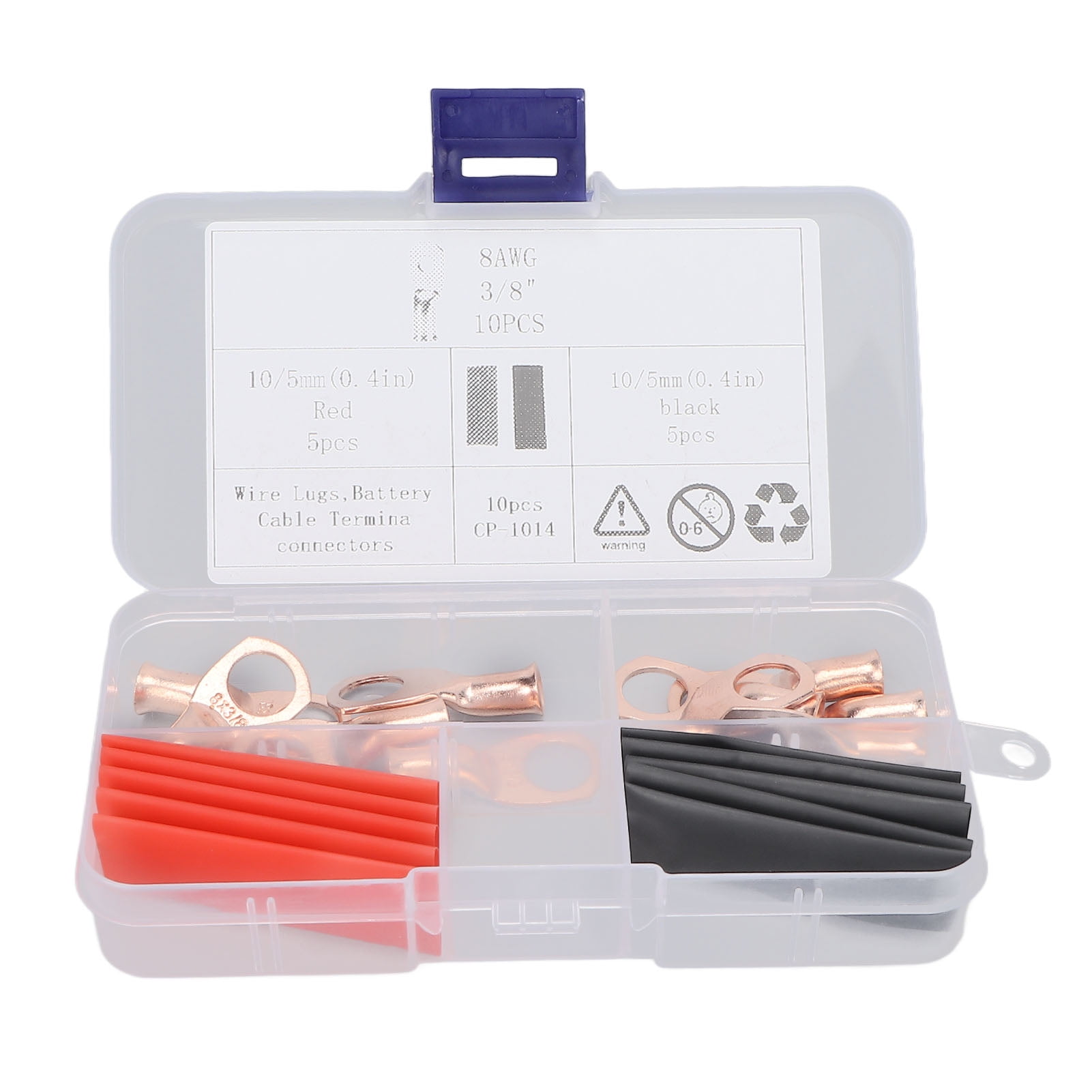 10PCS Wire Terminal 8AWG 3/8in Bare Connectors Copper High Temp ...