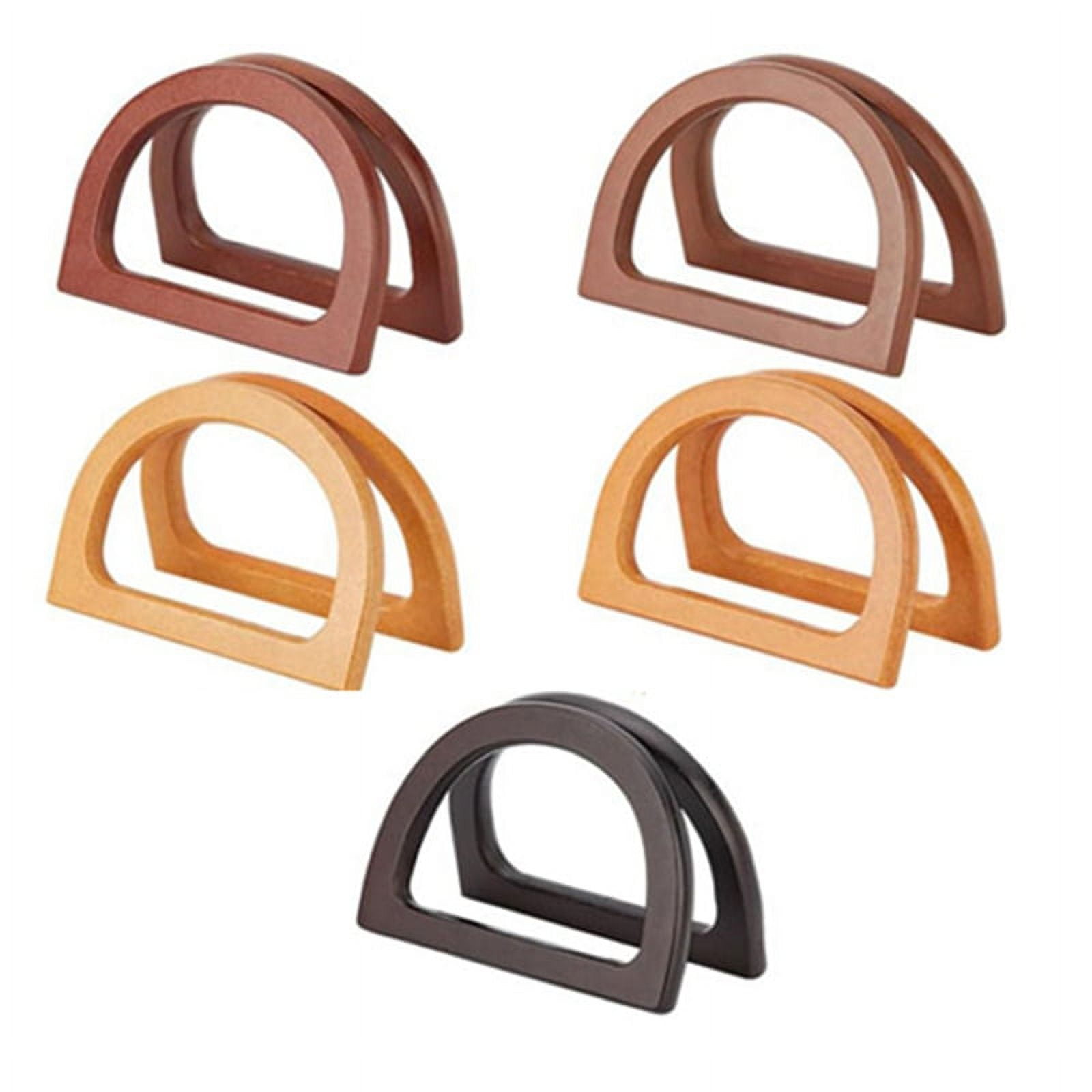 10PCS Wooden Bag Handles for Bag Making, 5 Colors Handbag Replacement ...