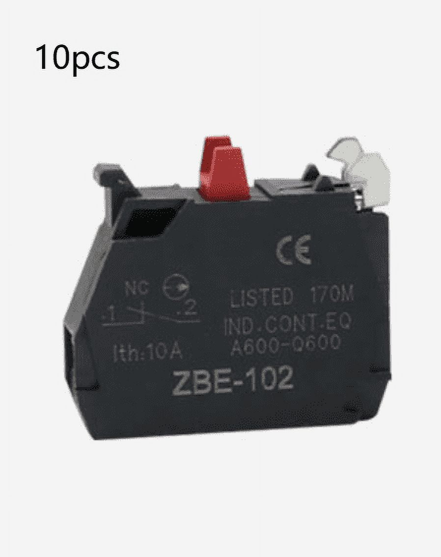 10PCS ZBE-101 Single contact block screw clamp terminal silver alloy 1NO ZBE101 - Walmart.com