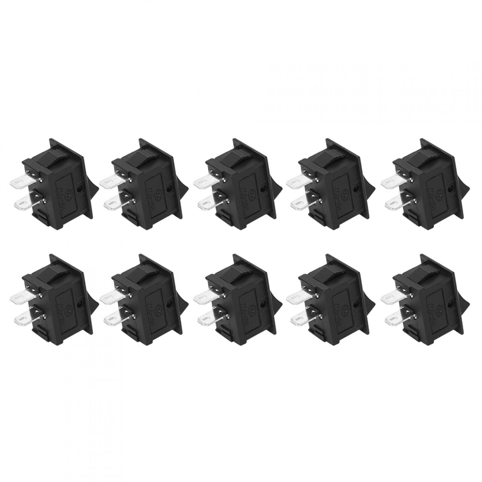10PCs 2‑Pin Switch Rocker On Off 2‑Position Plastic Industrial ...