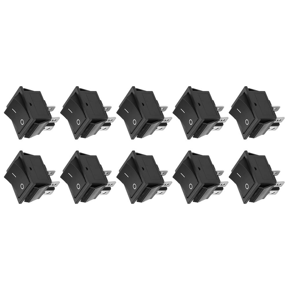 10PCs 2‑Position Switch Rocker On Off 4‑Pin KCD4 Heat Resistance ...