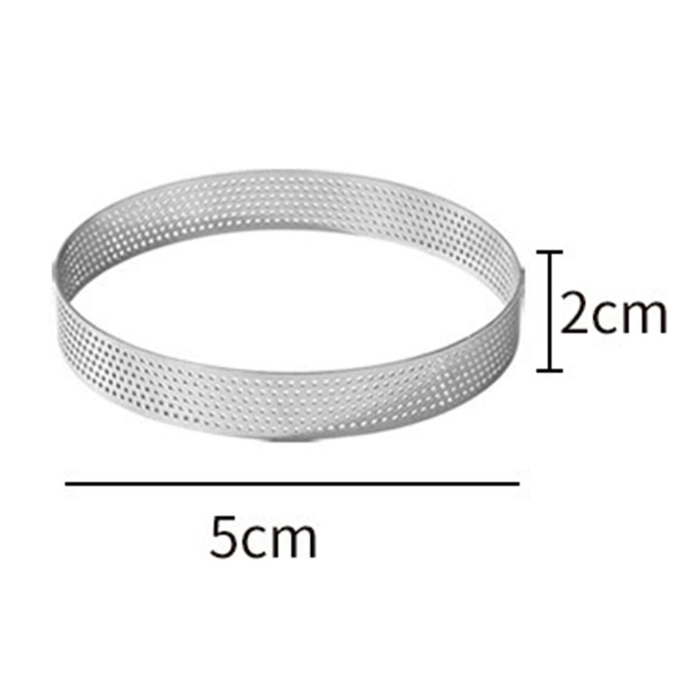 10PCs 5/6/7/8cm Perforated cake rings with hole stainless steel cake ...