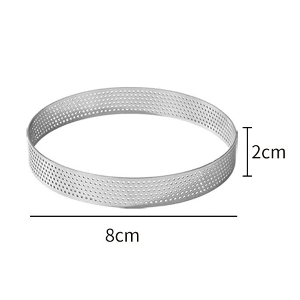 10PCs 5/6/7/8cm Perforated cake rings with hole stainless steel cake ...
