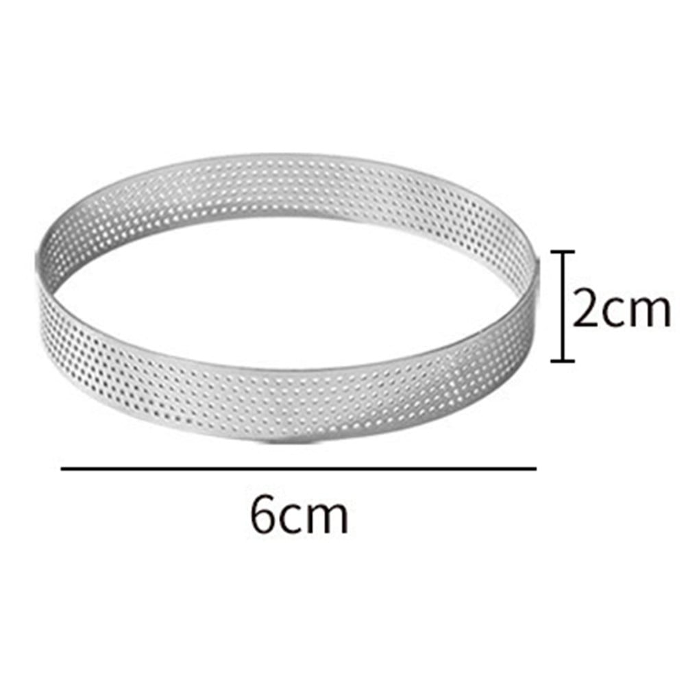 10PCs 5/6/7/8cm Perforated cake rings with hole stainless steel cake ...