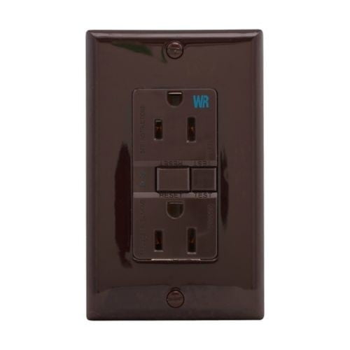 10PK 15Amp GFCI Outlet GFI Receptacle LED Indicator WR with Decora ...