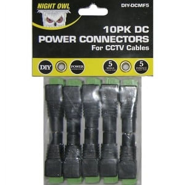 10PK DIY CCTV PWR CONNECTORS DC 5 MALE 5 FEMALE ADAPTERS - Walmart.com