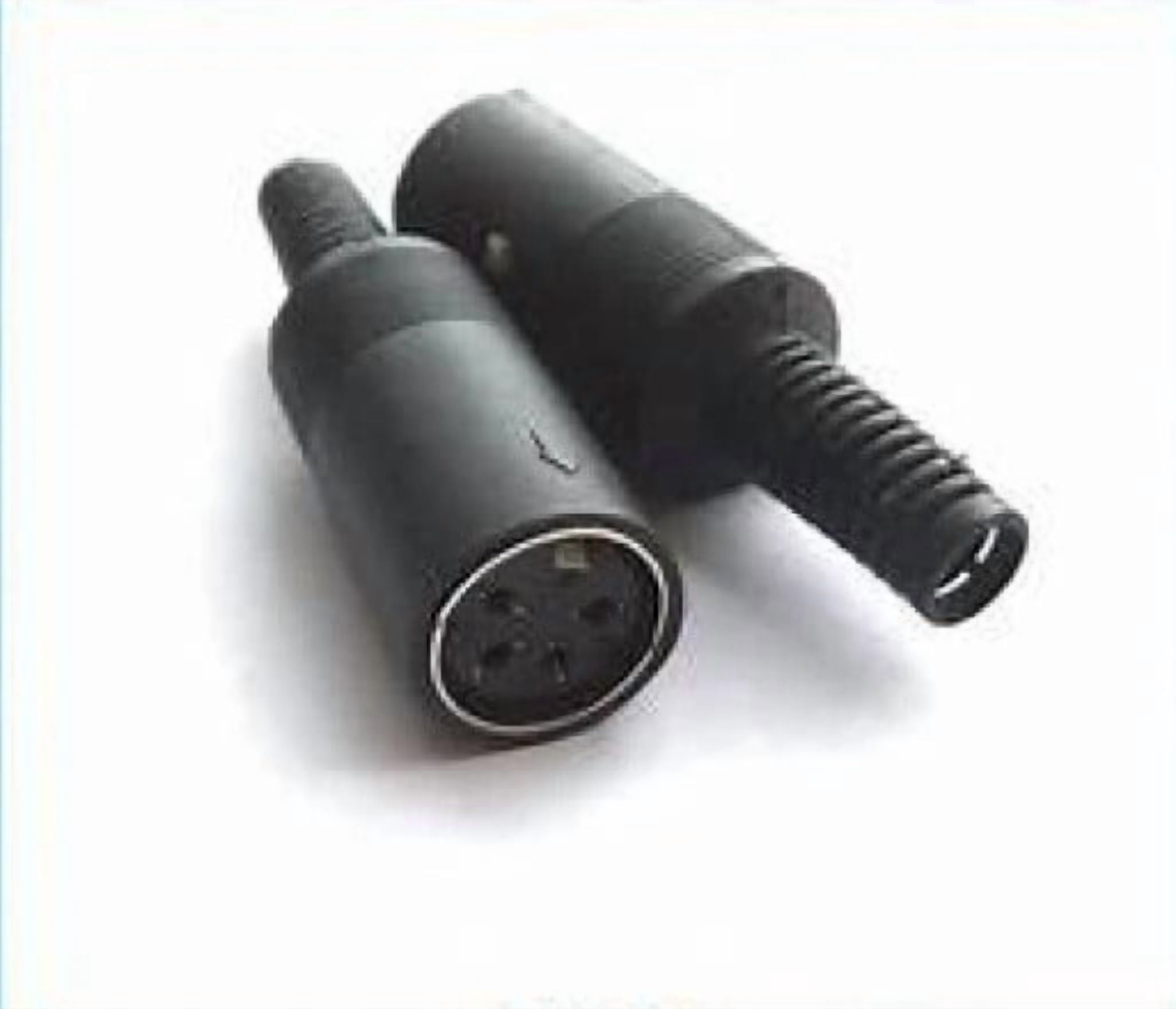 10PK Female Cable Black 4 Pin Din Plug Female Socket Adapters ...