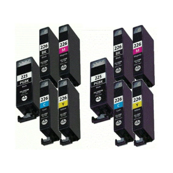 10PK High-Quality Ink Cartridge for Canon 225 226 PGI225 BK CLI226 BK/C ...