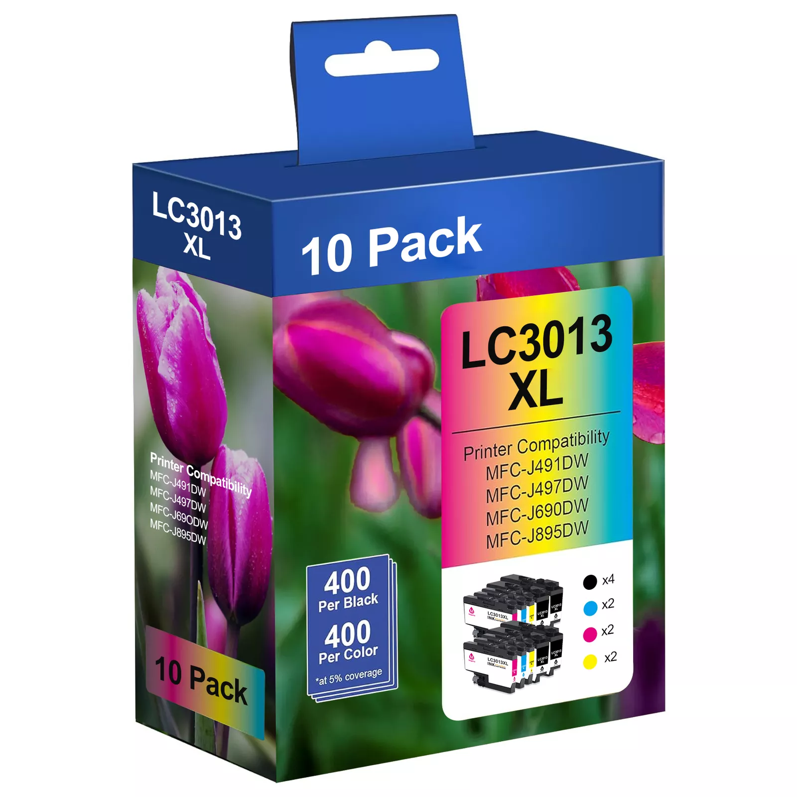 10PK LC3013 LC3011 Black Color Ink Cartridge replacement for Brother ...