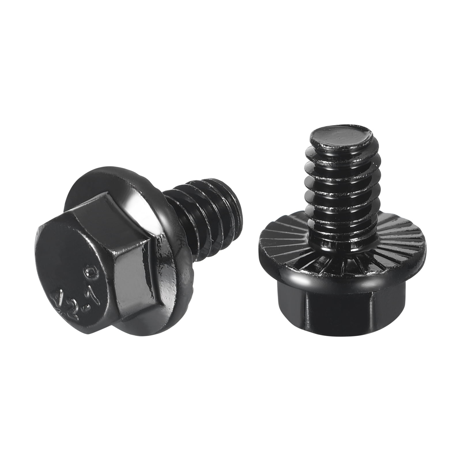 10Pack 1/4-20 x 3/8" Flanged Hex Head Bolts, 304 Stainless Steel ...