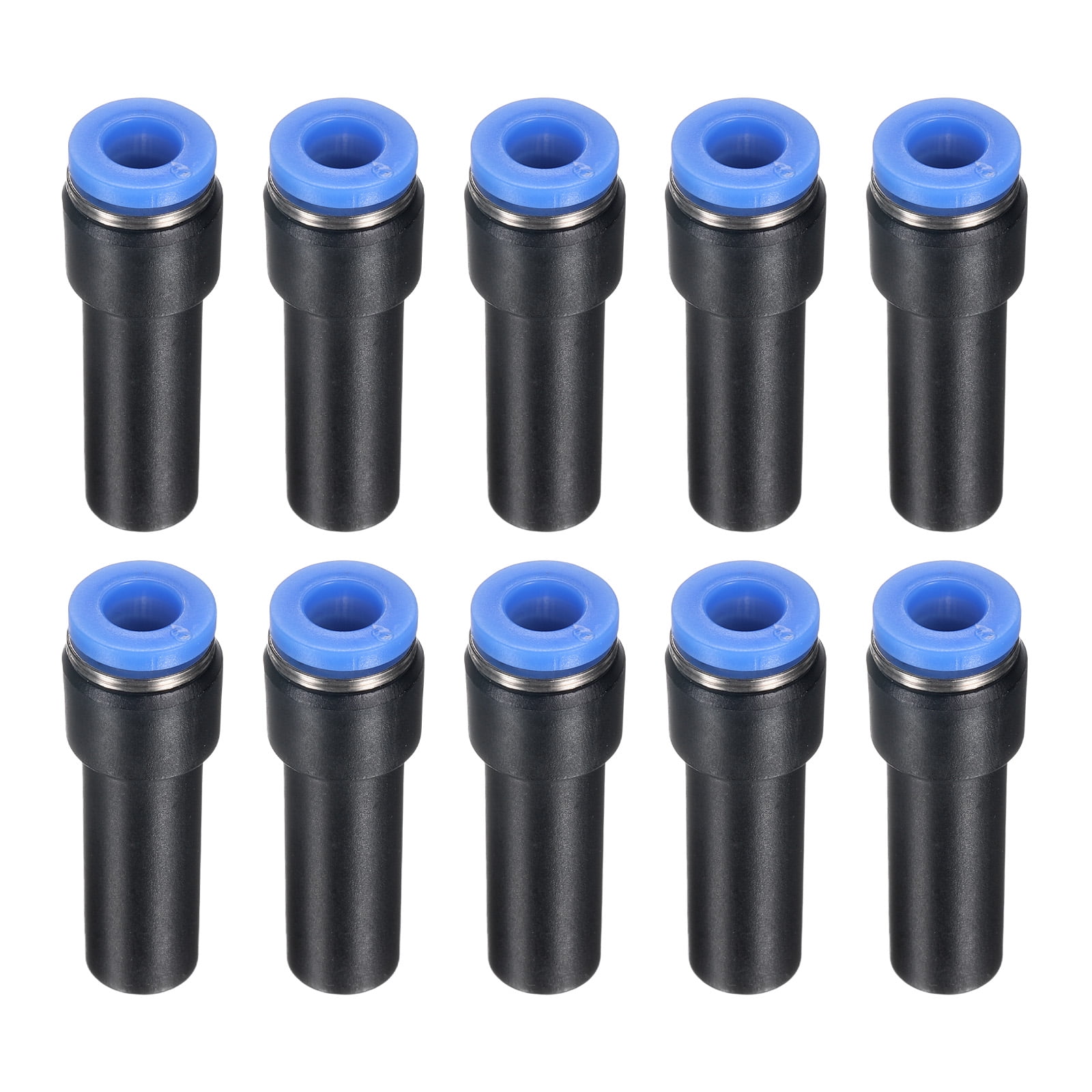 10Pack 1/4" OD x 3/8" OD Push-to-Connect Fittings Plug, Cap Style Pneumatic Blanking Plugs, Leak ...