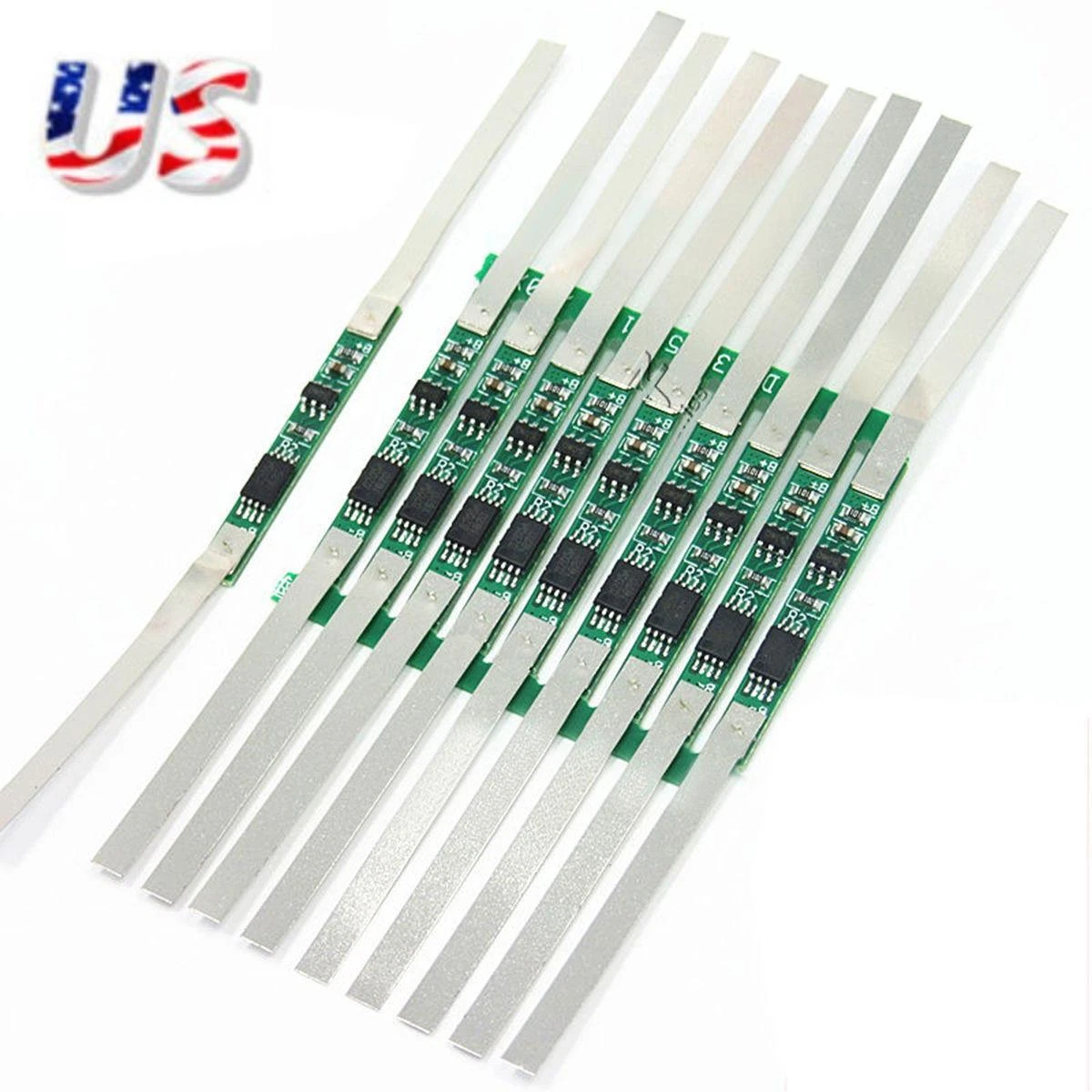 10Pack 18650 Li-Ion Lithium Battery Protection Pcb Board Main Ic W ...