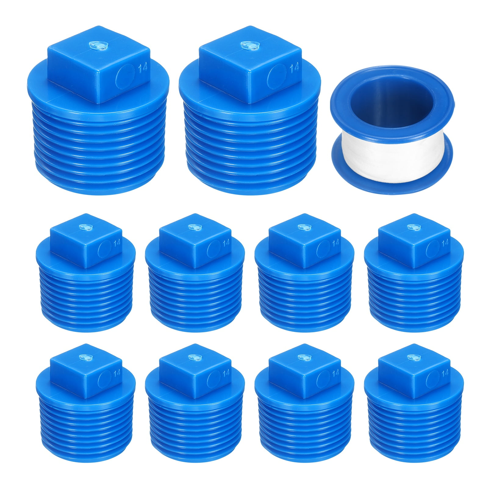 10Pack 3/4 Inch PT Male Thread PVC Pipe Fitting Plug, Cleanout Plugs ...