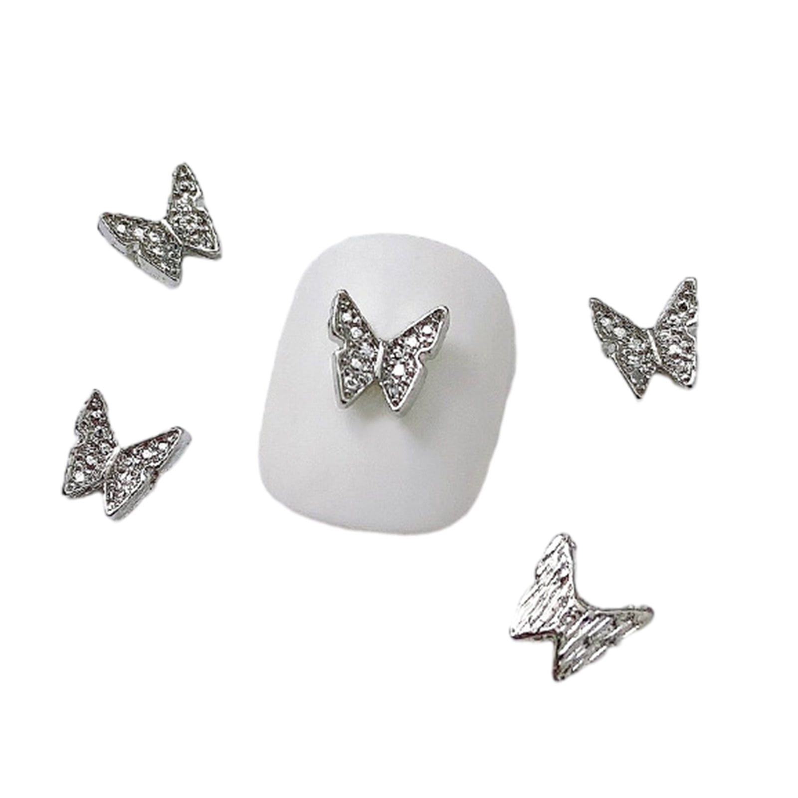 10Pack 3D Butterfly Nail Charms Alloy Butterfly Charms for Nail ...
