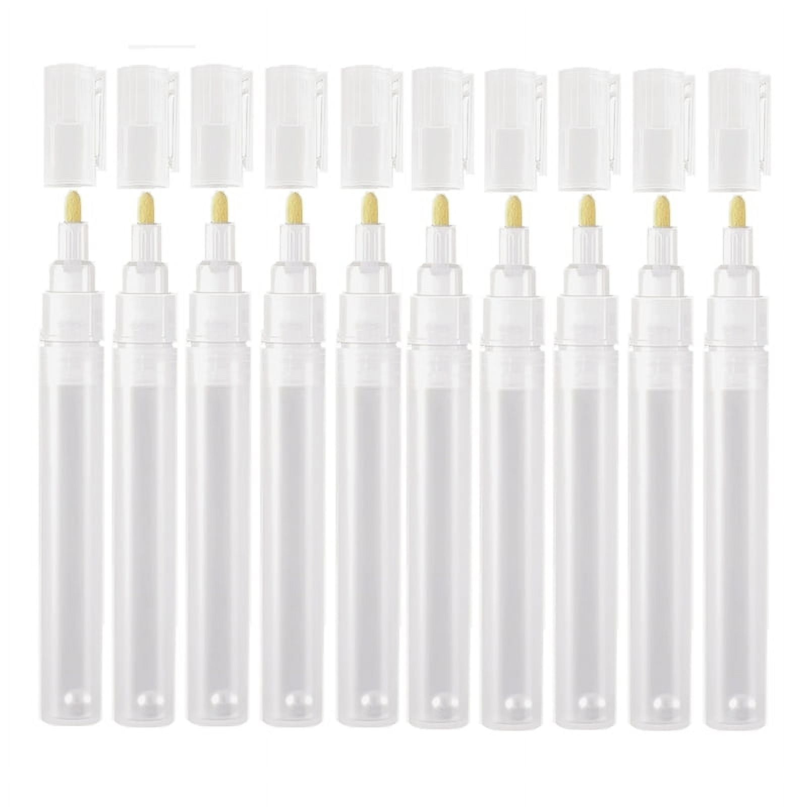 10Pack 3mm Empty Fillable Blank Paint Touch Up Pen Markers, Round ...