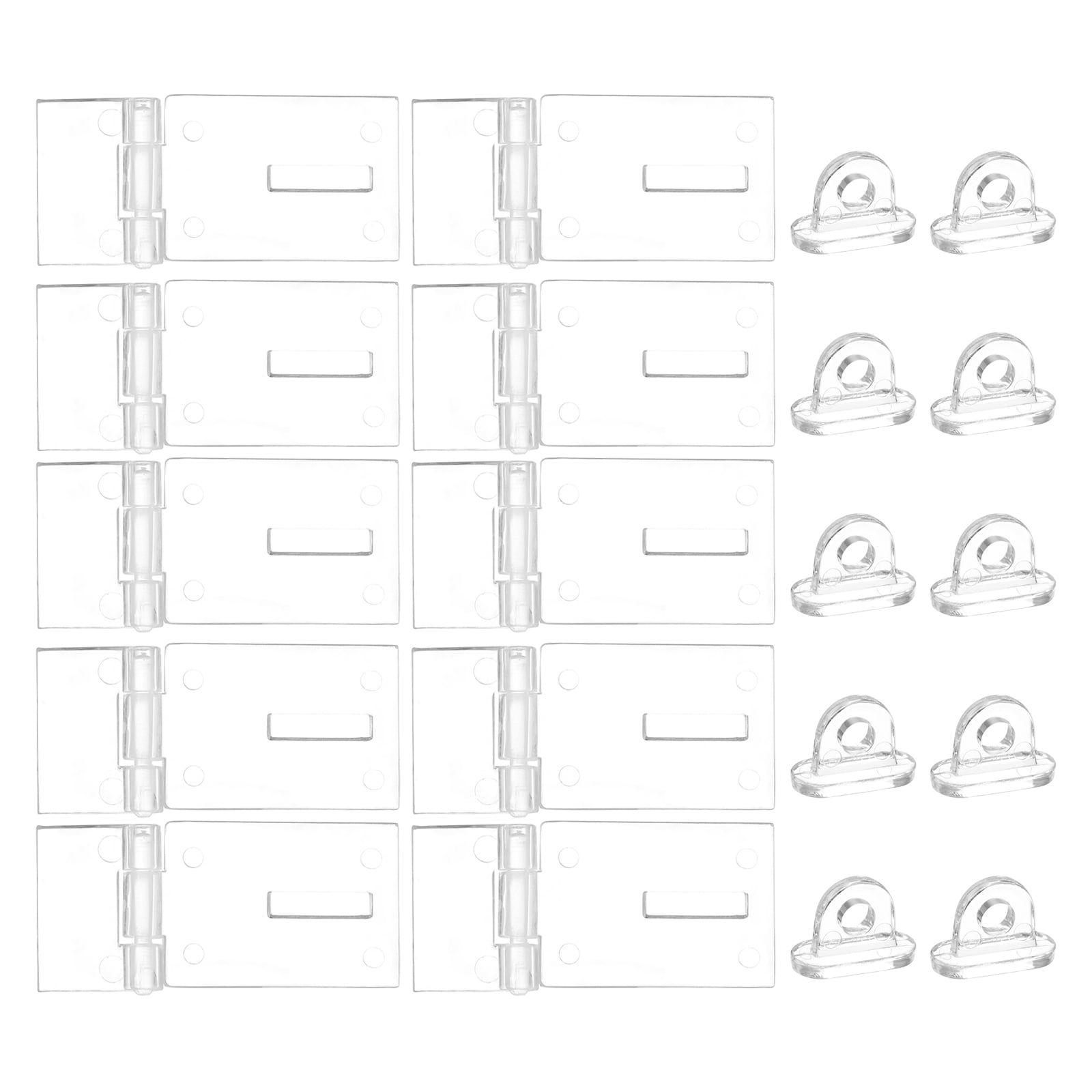 10Pack 55x25mm Acrylic Hasp Latch Clear Acrylic Hasp Buckle Mini Hinge ...