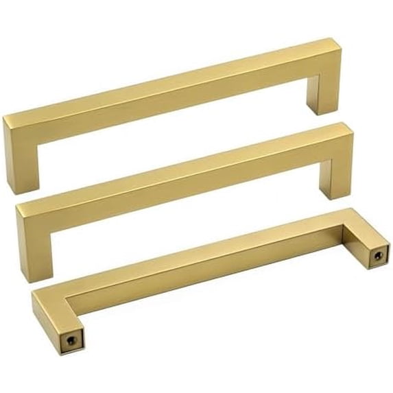 10Pack 5in Brushed Gold Cabinet Pulls Gold Cabinet Handles Gold Drawer ...