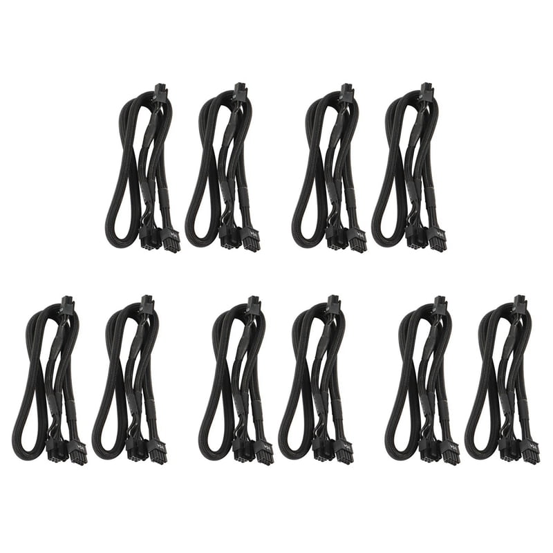 10Pack 8 PIN to Dual 8 Pin 6 PIN PCIE VGA Power Supply Cable for ...