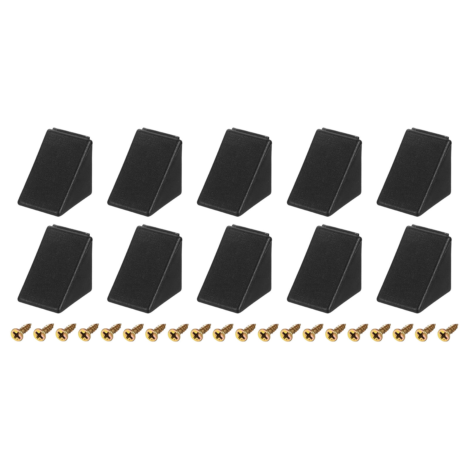 10Pack 90 Degree Plastic Corner Braces with Cover Cap, 17.2x21x21mm ...