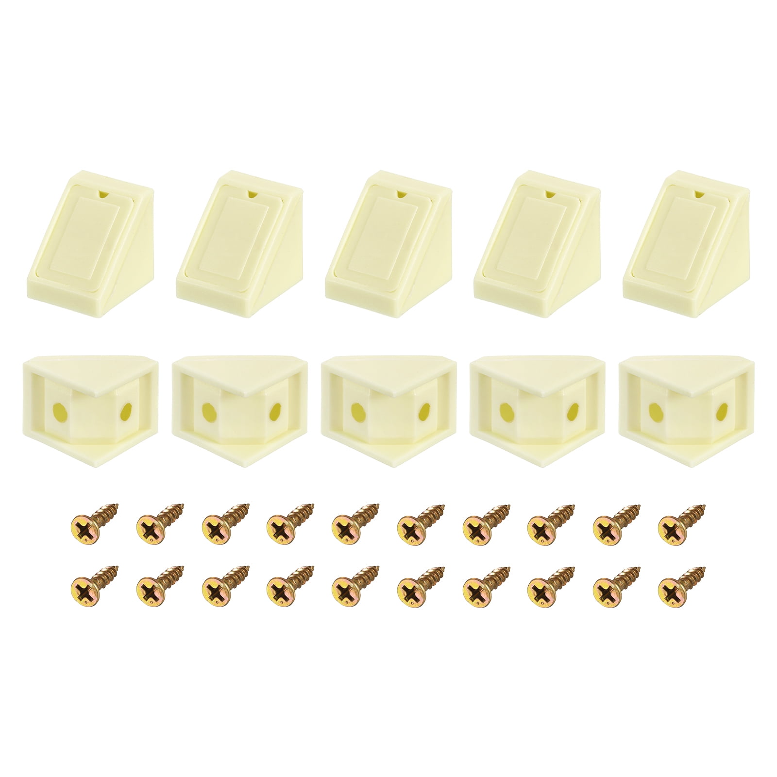 10Pack 90 Degree Plastic Corner Braces with Cover Cap, 17.5x20x20mm ...