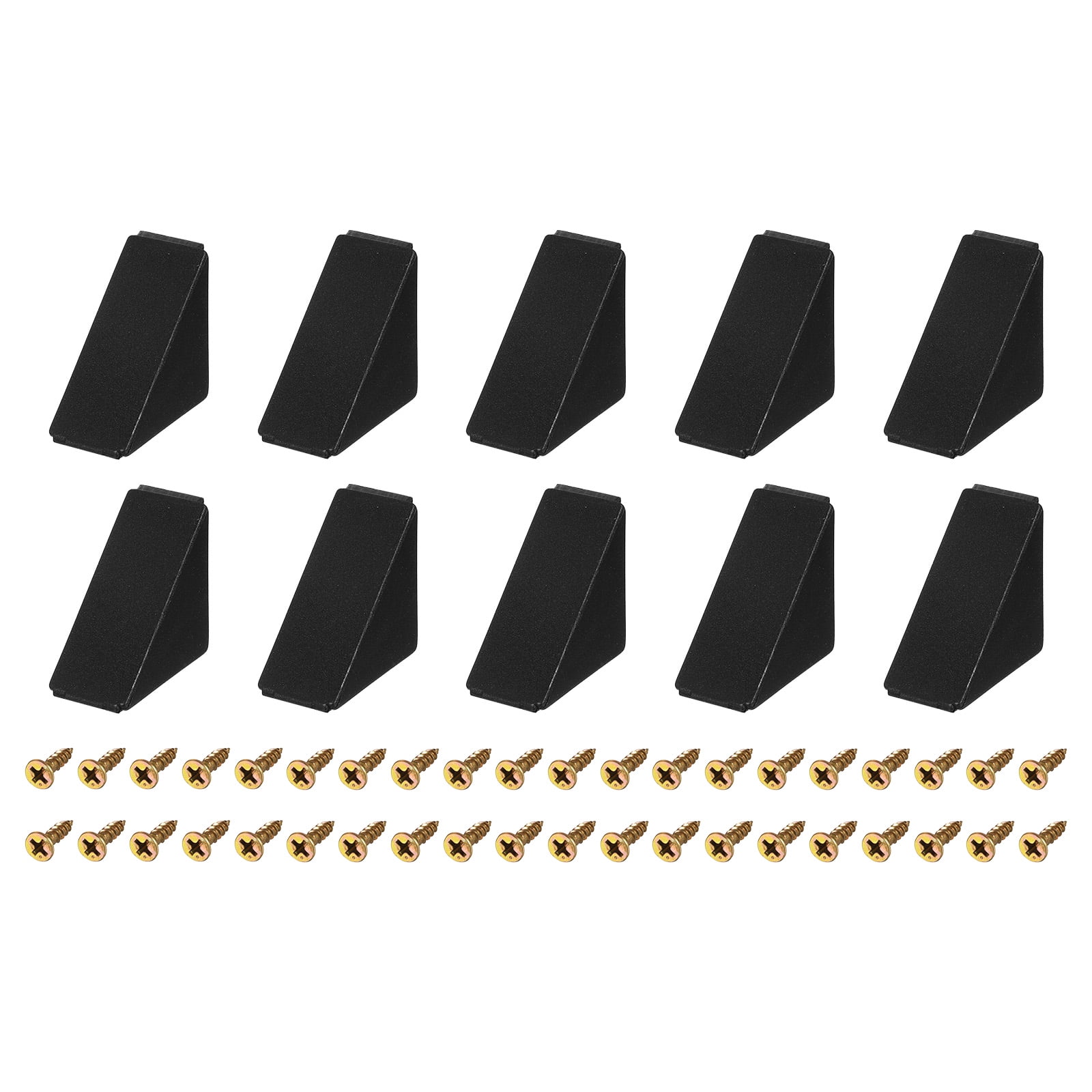 10Pack 90 Degree Plastic Corner Braces with Cover Cap, 21.5x40x40mm ...