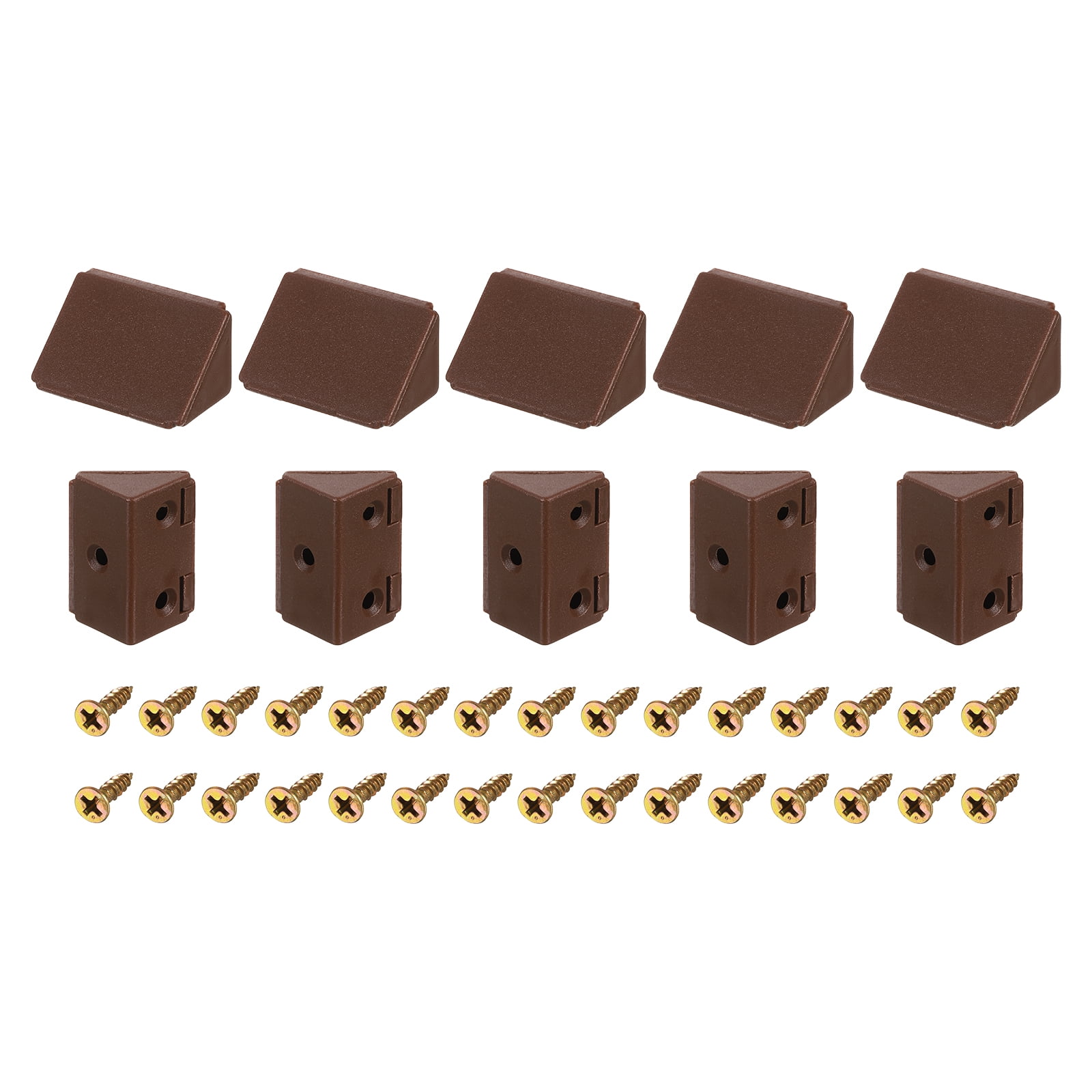 10Pack 90 Degree Plastic Corner Braces with Cover Cap, 43x23x23mm Angle ...