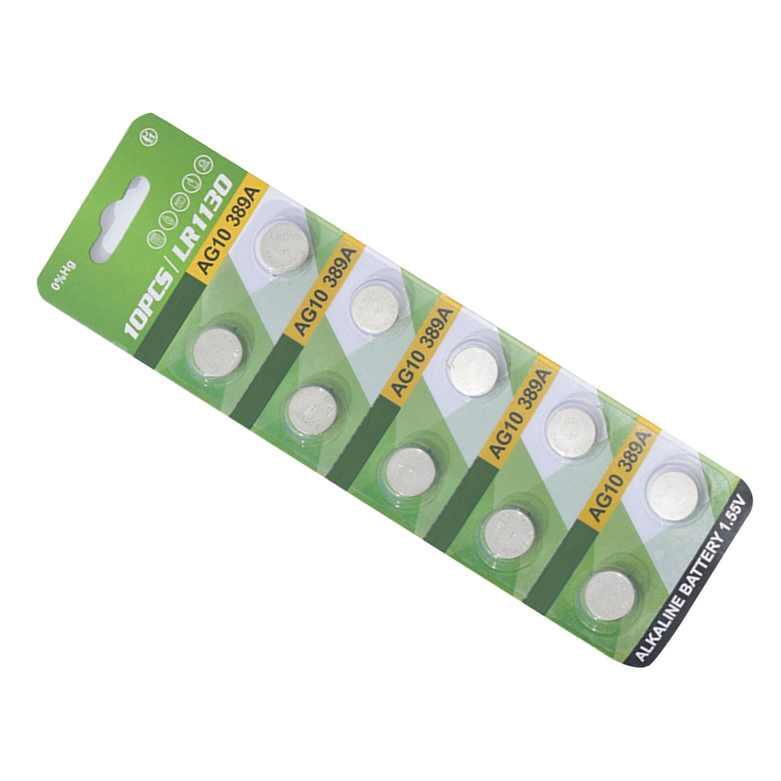 10Pack AG1 AG3 AG4 AG10 AG13 1.55V Alkaline Coin Batteries, Long Last ...