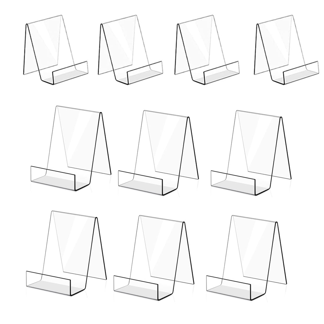 10Pack Acrylic Book Stand Clear Acrylic Display Easel Holder for ...