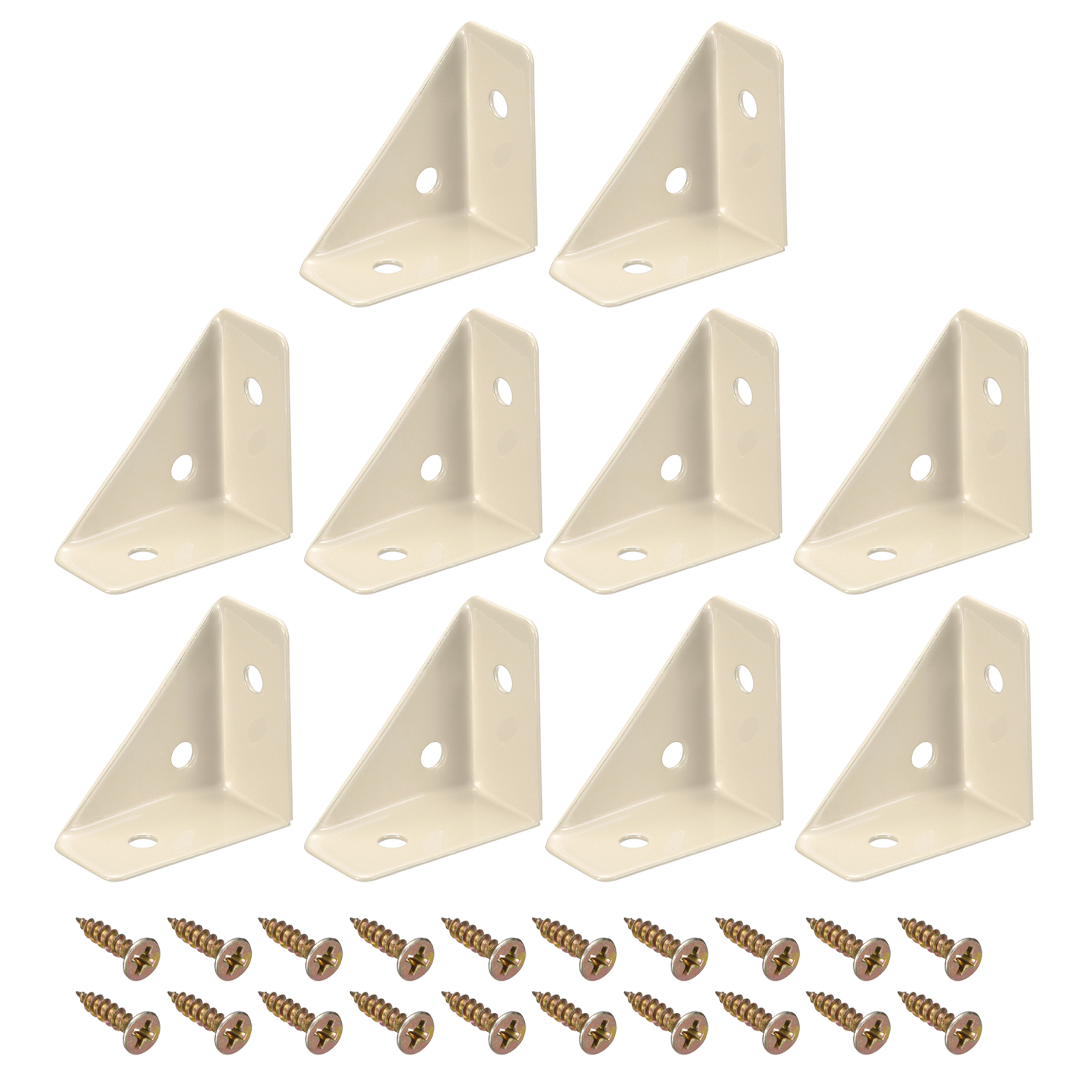 10Pack Angle Corner Brackets 38mm x 38mm, Cold Rolled Steel Braces ...