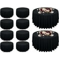 10Pack Black Round Tablecloth 90 inch Black Table Cloth, Washable Round ...