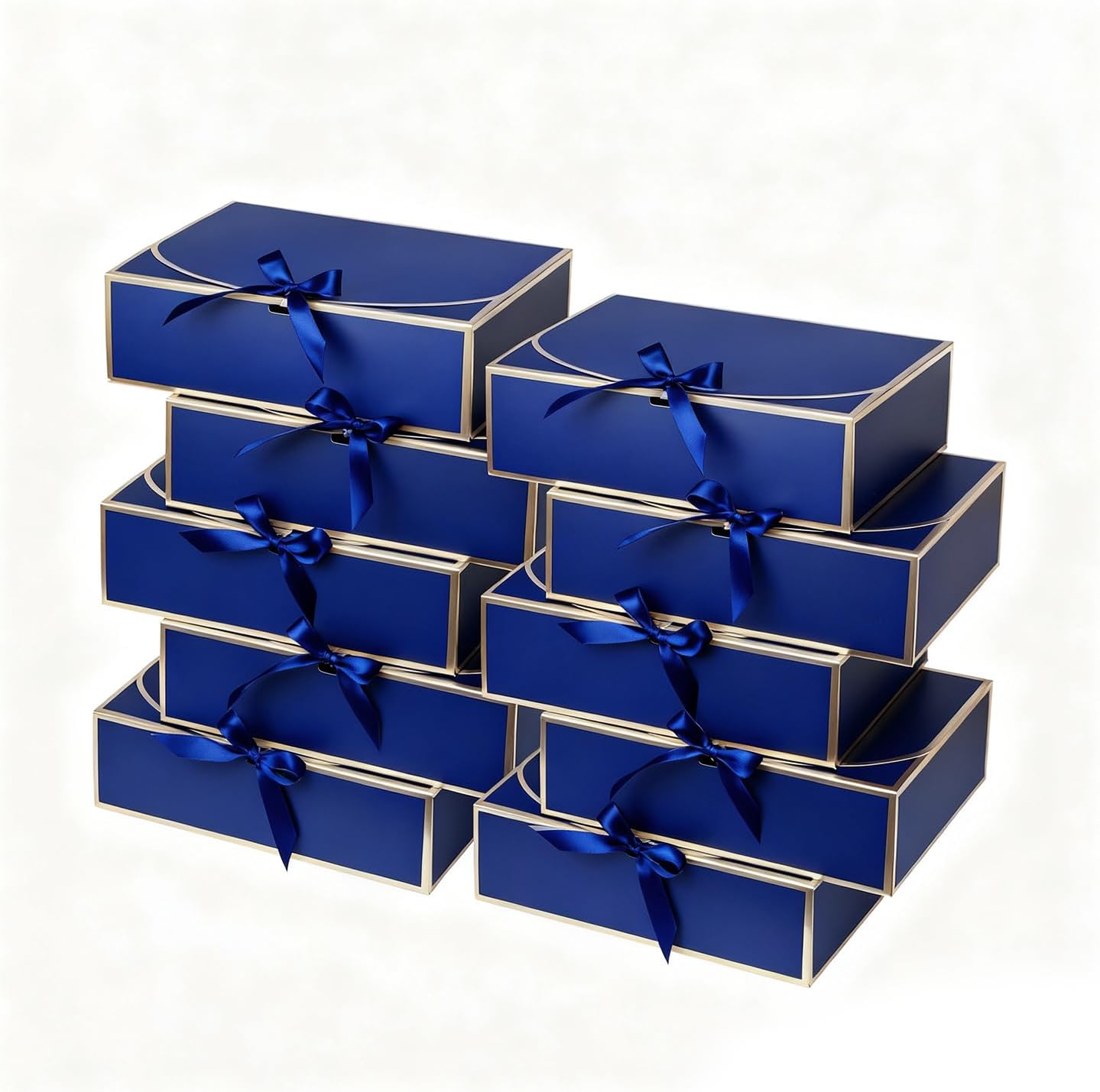 10Pack Blue Gift Boxes, 10.6x7.8x3.1Inch Bridesmaid Proposal Box with ...
