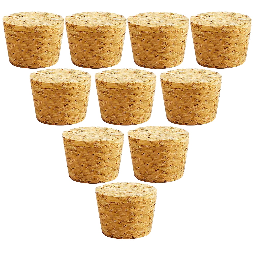 10Pack Cork Stoppers Wine Bottle Cork Stoppers Wooden Tapered Cork ...