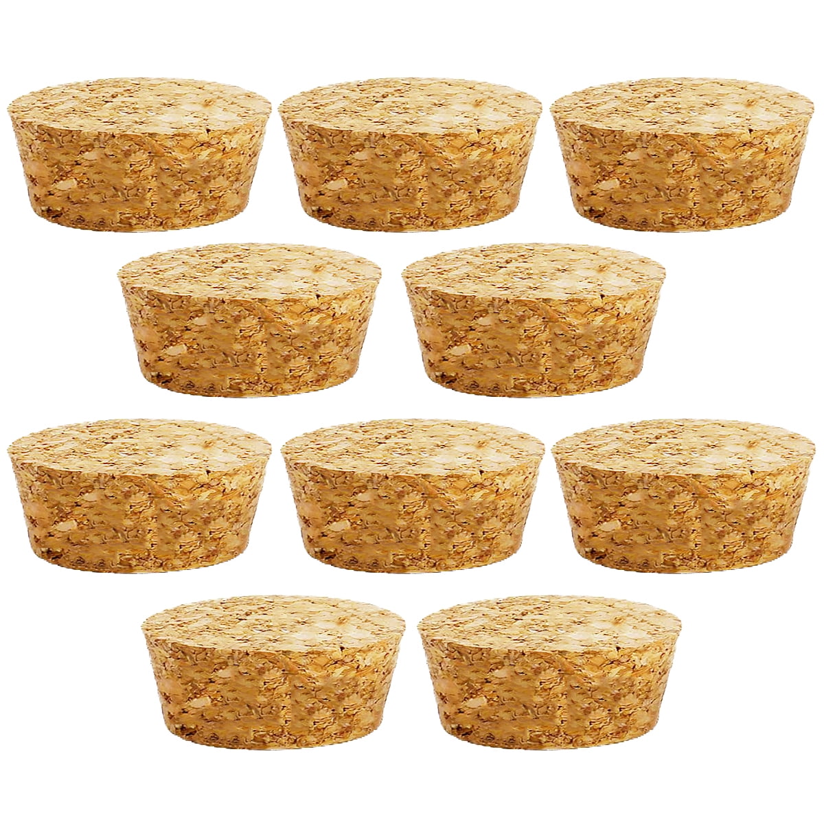 10Pack Cork Stoppers Wine Bottle Cork Stoppers Wooden Tapered Cork ...