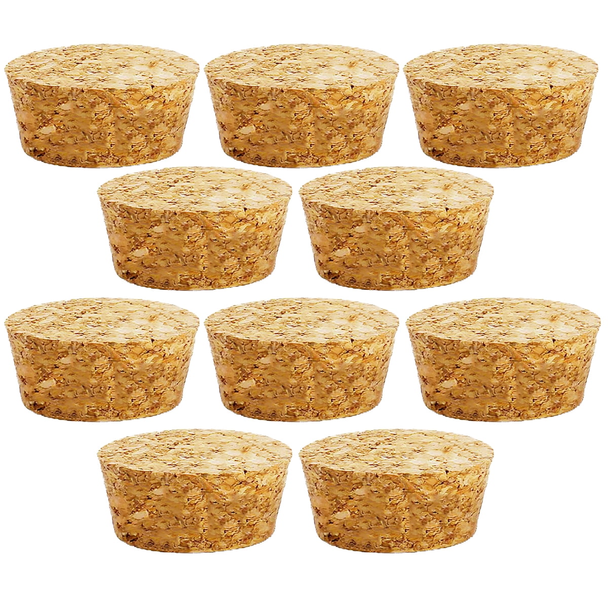 10Pack Cork Stoppers Wine Bottle Cork Stoppers Wooden Tapered Cork ...