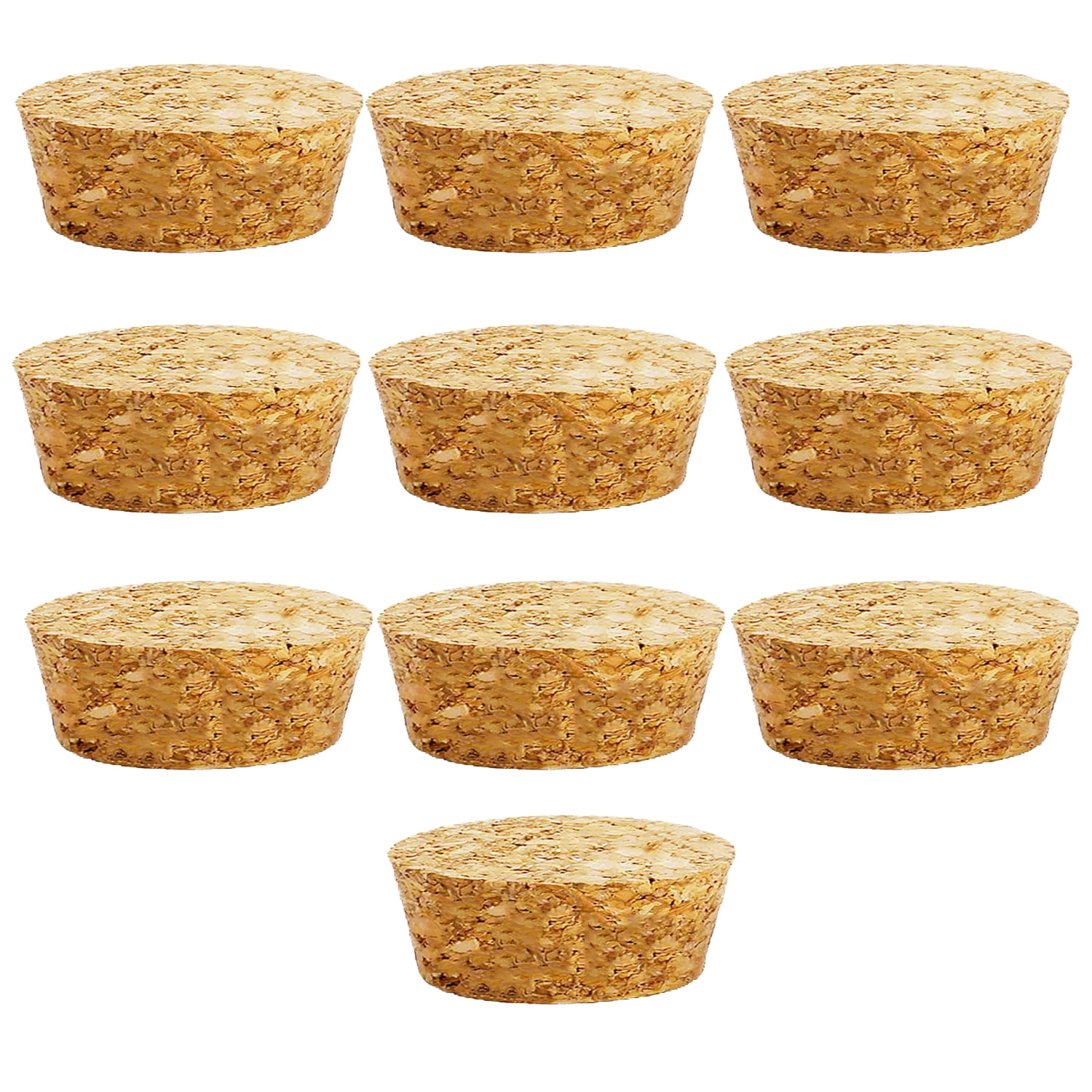 10Pack Cork Stoppers Wine Bottle Cork Stoppers Wooden Tapered Cork ...