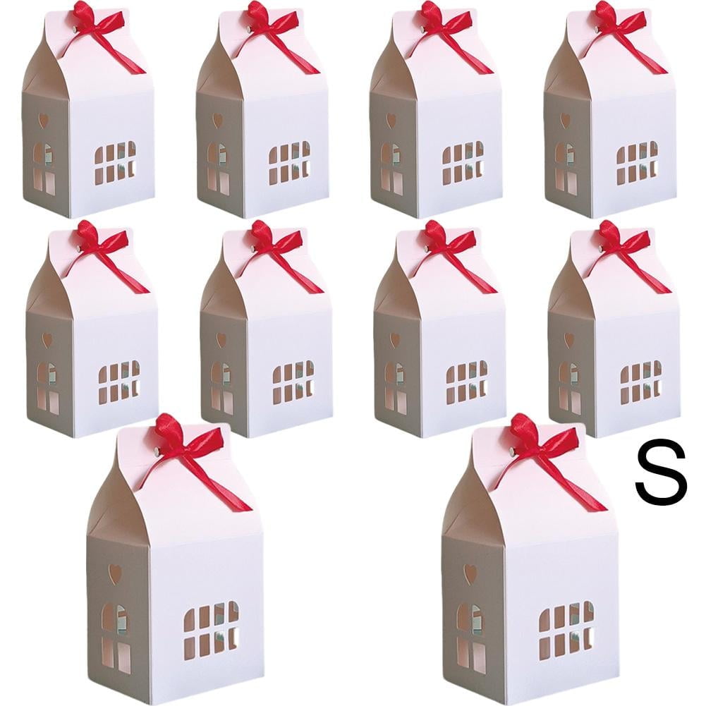 10Pack Cottage House Shaped Gift Boxes,Large Party Favor Treat Box with ...