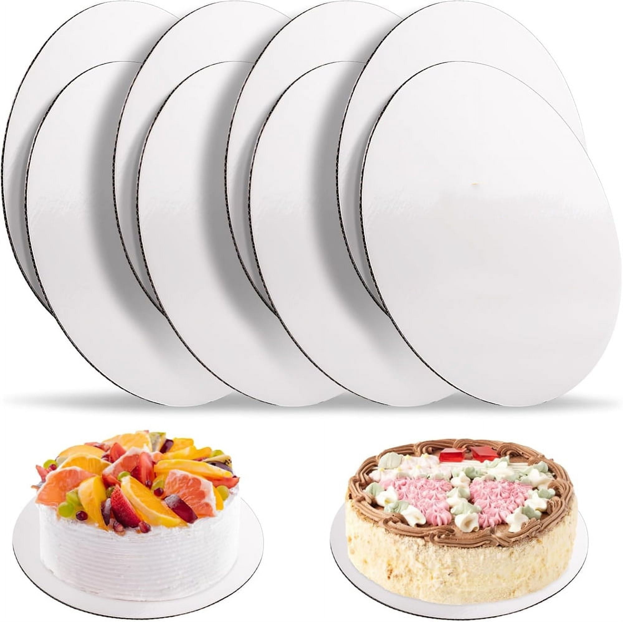 10Pack Disposable Cake Boards,White Cardboard Rounds Cake Base,10 Inch ...