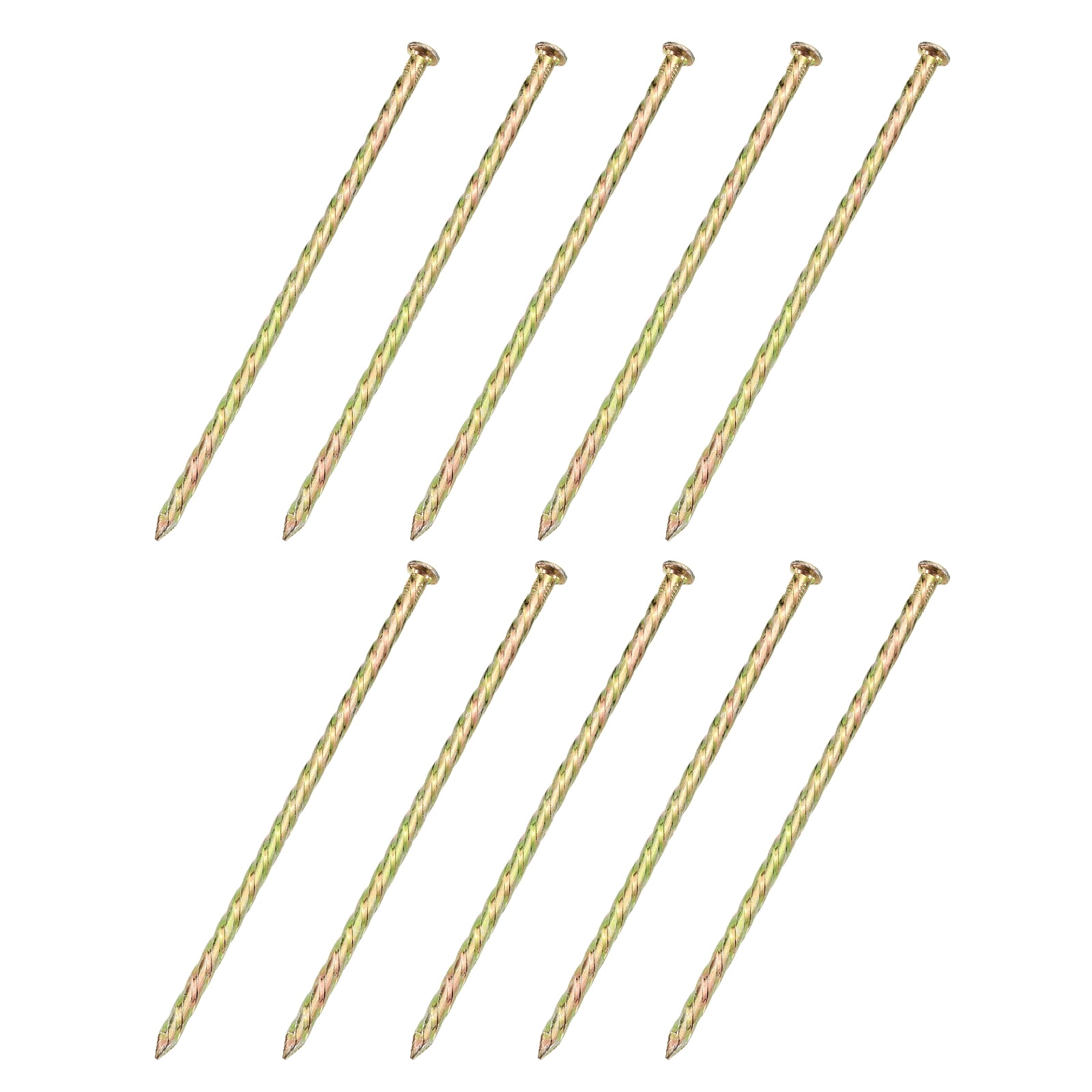 10Pack Fence Deck Nails, 7-1/16" Carbon Steel Spiral Deck Nail, Color ...