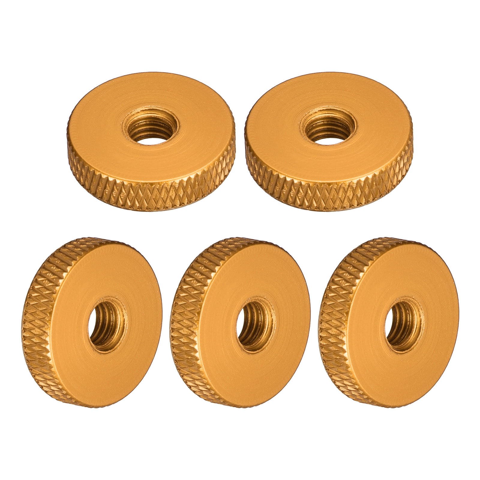 10Pack Flat Knurled Thumb Nuts, M6x20x5xmm Pass Hole Nut, Aluminum ...