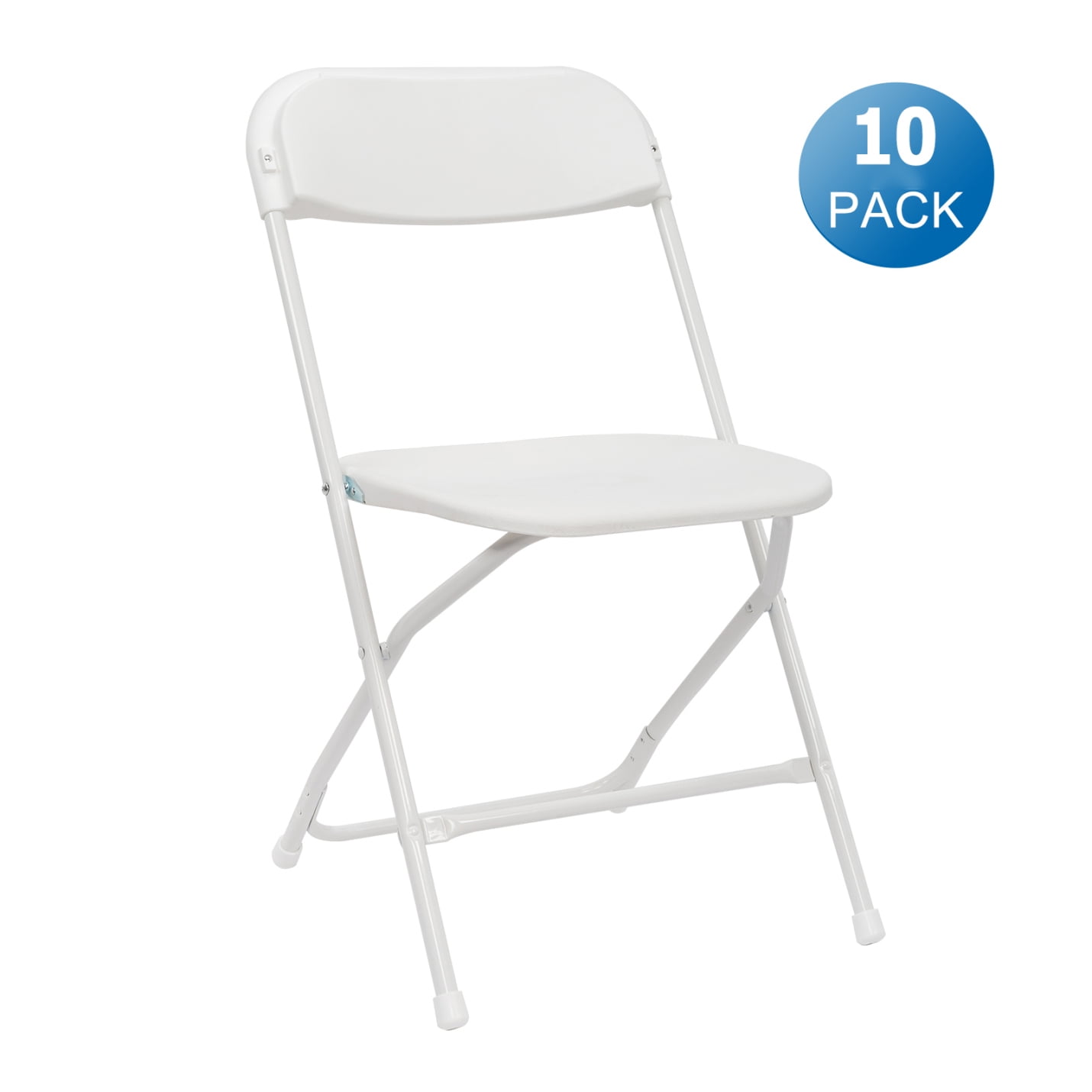 10Pack Folding Chair, PP Iron Indoor Outdoor Portable Stackable ...